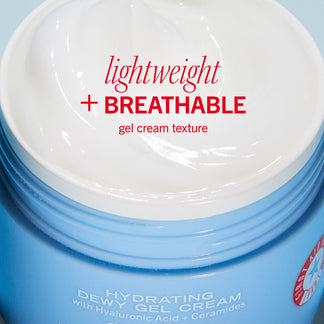 Hydrating Dewy Gel Cream Moisturizer with Hyaluronic Acid + Ceramides ...