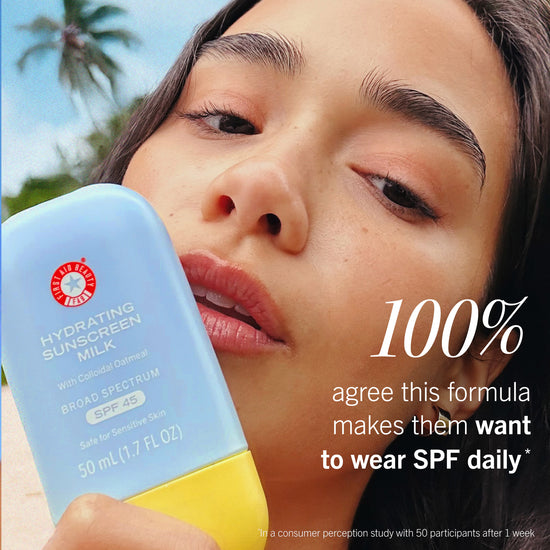 Hydrating Sunscreen Milk with Colloidal Oatmeal Broad Spectrum SPF 45 ...