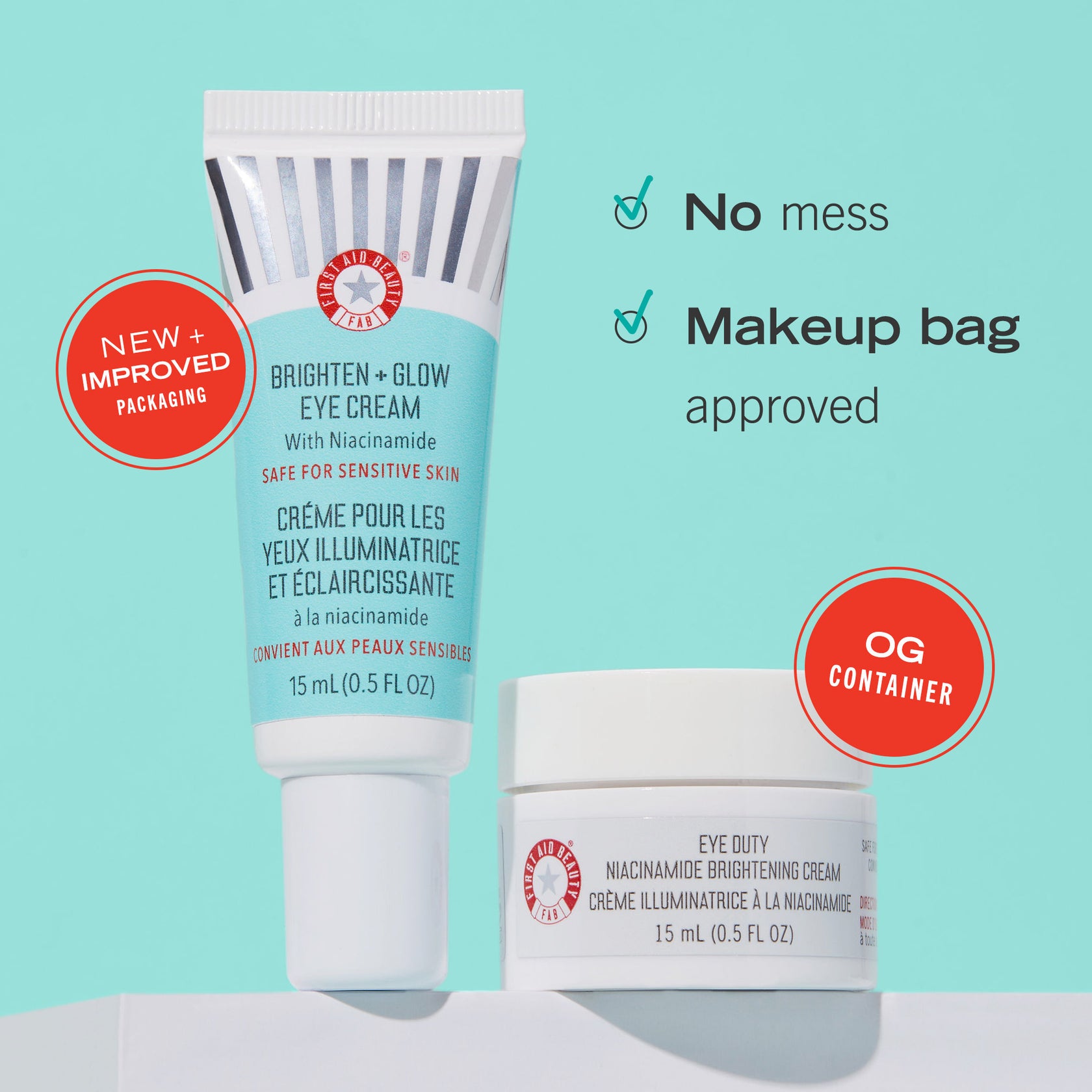 Brighten + Glow Eye Cream with Niacinamide – First Aid Beauty