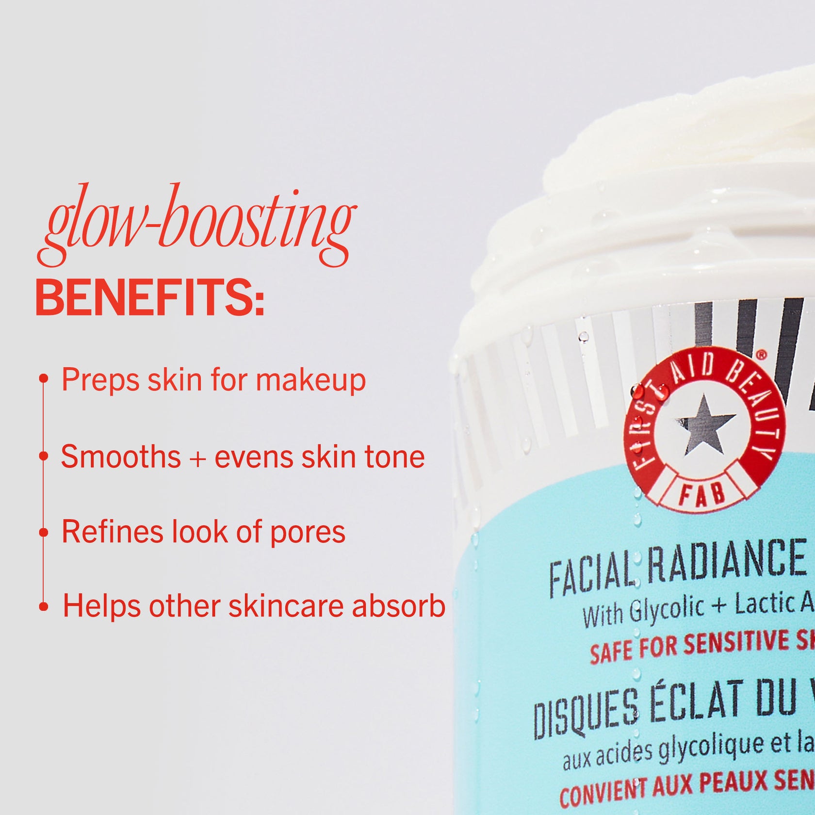 Facial Radiance Pads with Glycolic + Lactic Acids Travel Size – First ...